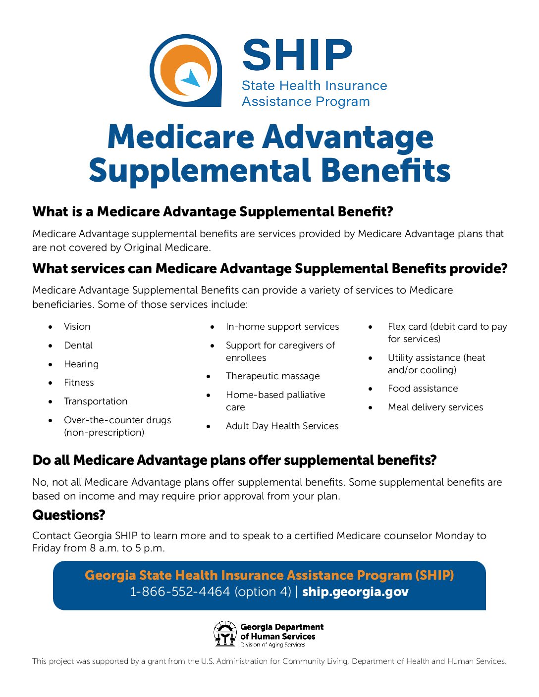 Georgia SHIP (State Health Insurance Assistance Program) - Athens ...